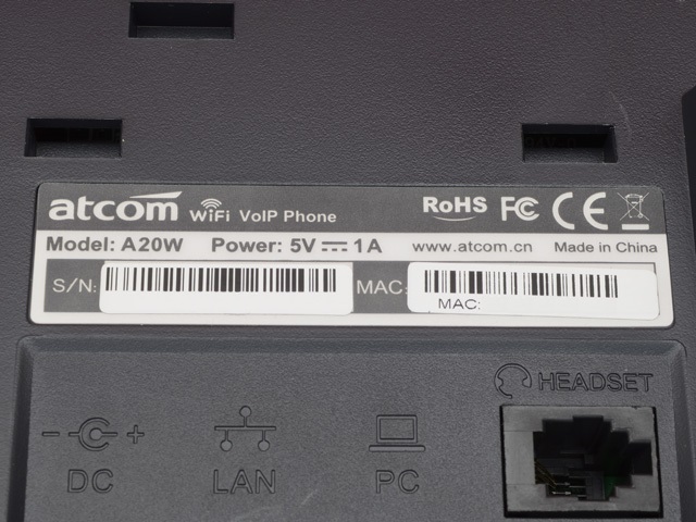 atcom A20W｜テルワールド（SIP/IP 中古美品ビジネスフォン販売店）