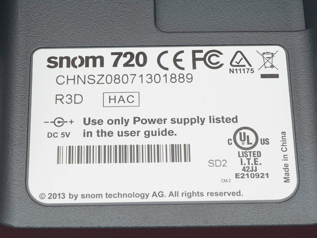 snom 720｜テルワールド（SIP/IP 中古美品ビジネスフォン販売店）